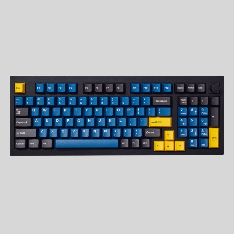 Keychron Dark Blue & Golden Keycap - The Masked Studio
